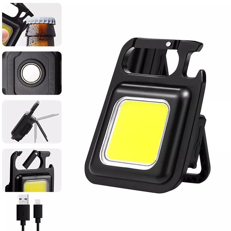 LED Mini lampe Akku COB Schlüsselanhänger Licht Magnet Lampe (Neu ...