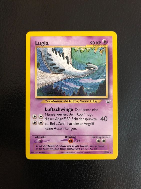 Neo Revelation Lugia rare 20/64 DE NM-M Ab 1 | Kaufen auf Ricardo