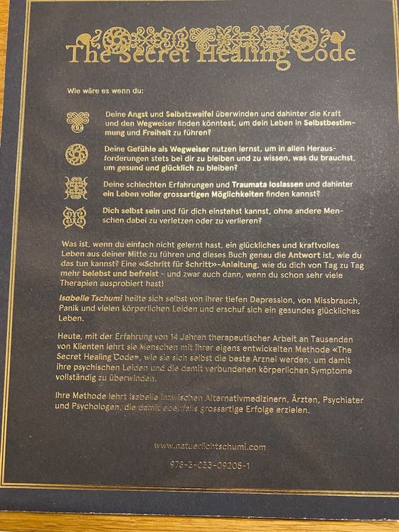 The secret healing Code von Isabelle Tachumi (Gebraucht) in Lohn ...