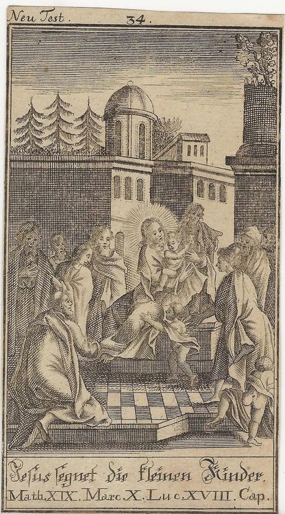 Kupferstich um 1780, Jesus segnet kleine Kinder (Gebraucht) in Frauenfeld für CHF 12 – mit ...