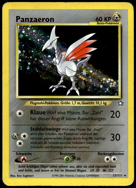 Panzaeron 13/111 Holo Pokémon Neo Genesis ab 1.- (Neu (gemäss Beschreibung)) in Uster für CHF 16 ...