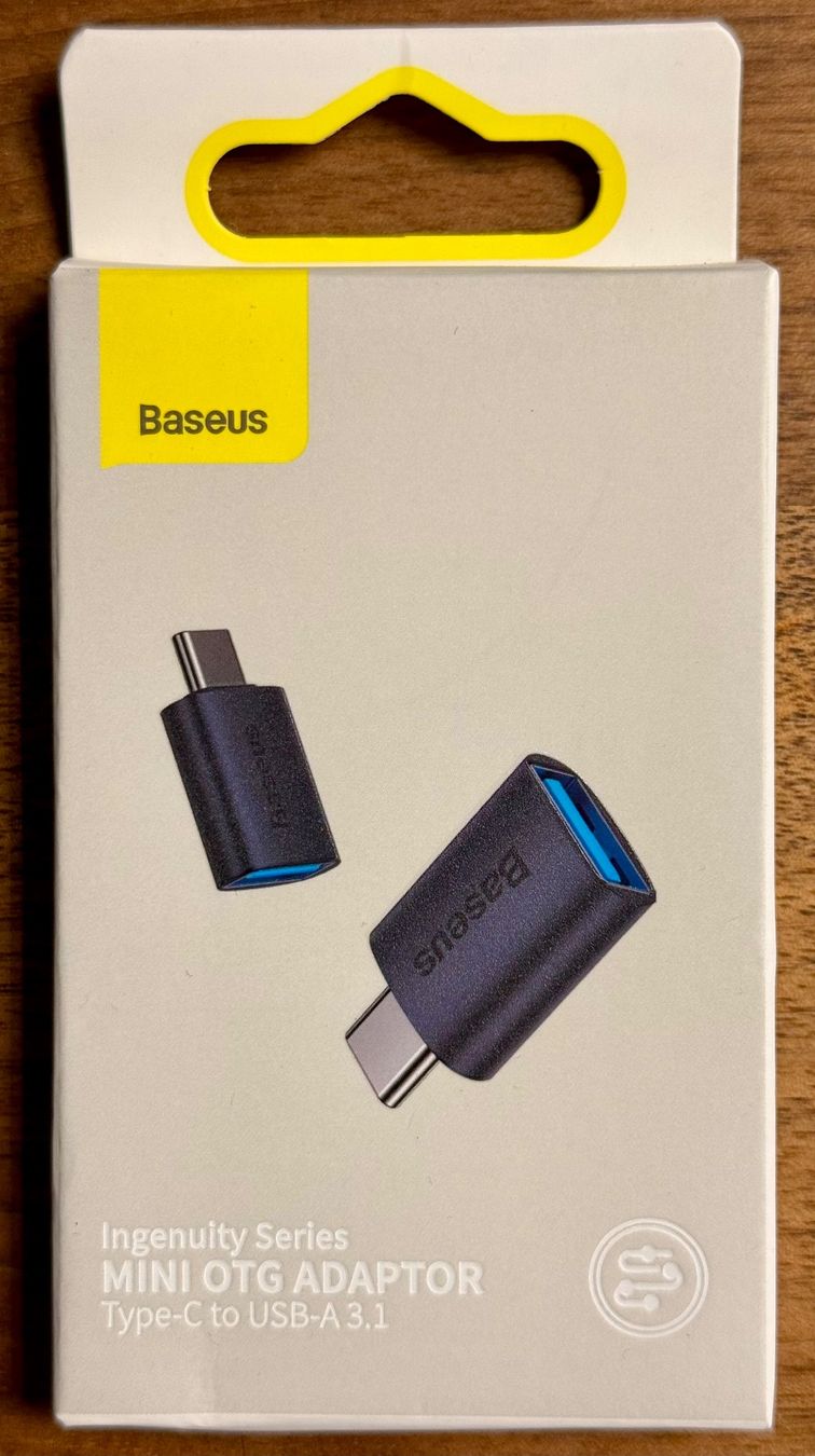 Baseus Adapter USB-C zu USB-A 3.1, Antrazit (Neu und originalverpackt ...