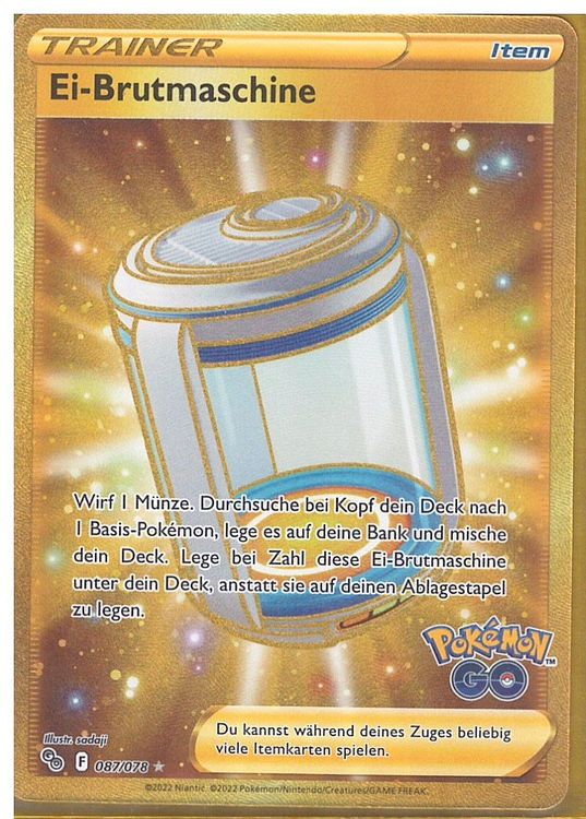 Pokemon Ei- Brutmaschine 087/078 DE Pokemon GO | Kaufen auf Ricardo