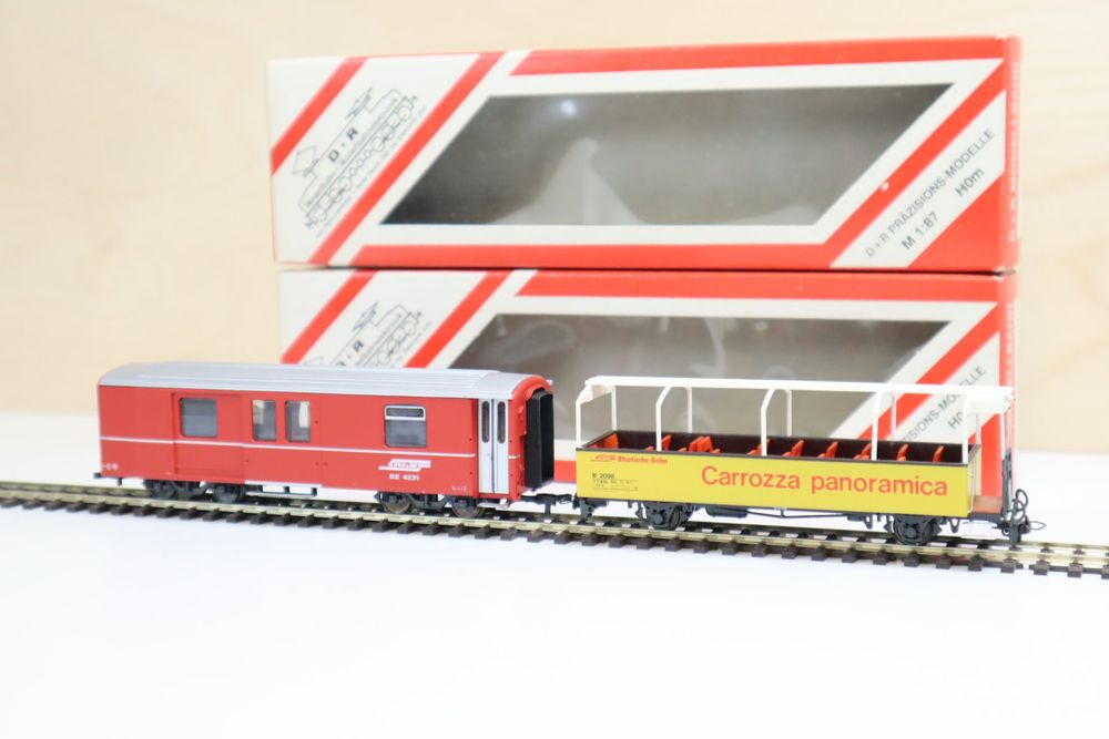 D+R RhB Aussichtswagen + Gepäckwagen H0m - 20100 / 20031 (Gebraucht) in ...
