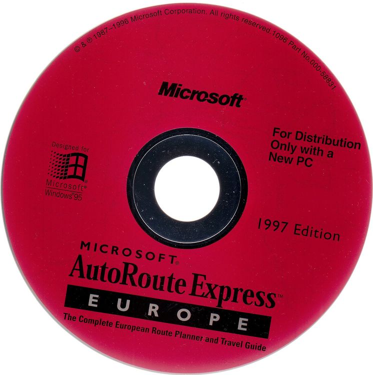 Microsoft AutoRoute Express Europa CD-ROM 1997 (Gebraucht) in Thun für ...