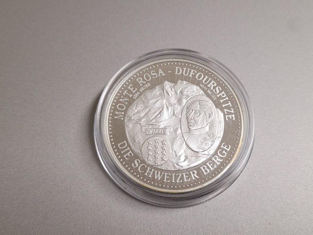 Silbermünze Die Schweizer Berge Monte Rosa Dufourspitze (Gebraucht) in Neuheim für CHF 18 – mit ...