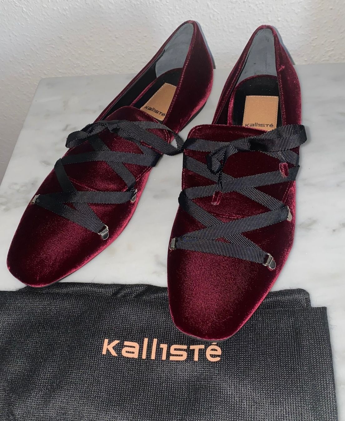 Neue Kallosté Samt-Loafers Gr. 40 Bordeaux - Herbstschick! (Neu (gemäss ...