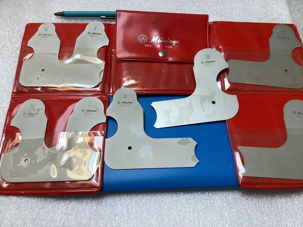 Set Radiuslehren Zoll 9/16“- 1“ Mitutoyo (Neu (gemäss Beschreibung)) in ...