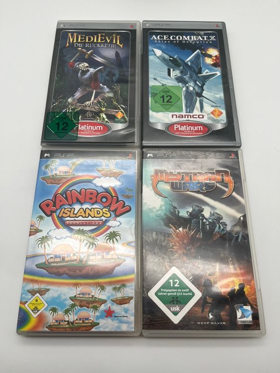 4x PSP Spiele Original Sony Playstation Ace Kombat Medi Evil (Gebraucht ...