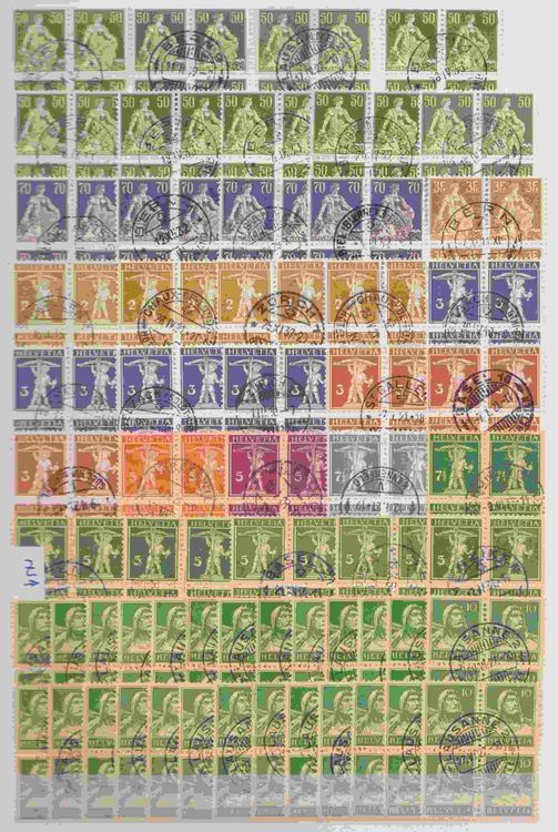 Dickes Lageralbum Viererblocks F/W gestempelt, Kat. 32'561.- | Kaufen auf Ricardo