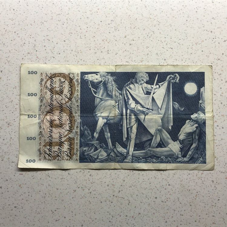 Schweiz: Alte 100-Franken-Note 1957 ! (Gebraucht) in Winterthur für CHF ...