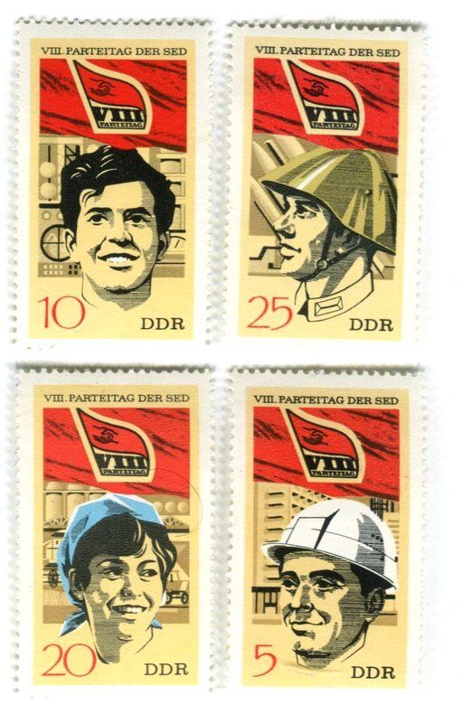Briefmarken "VIII Parteitag der SED". DDR (Neu und originalverpackt) in ...