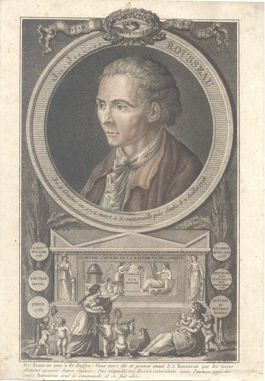 J.J. Rousseau 1712-1778 - Aquatinta de Queverdo F. (Gebraucht) in Biel/Bienne für CHF 42 – mit ...