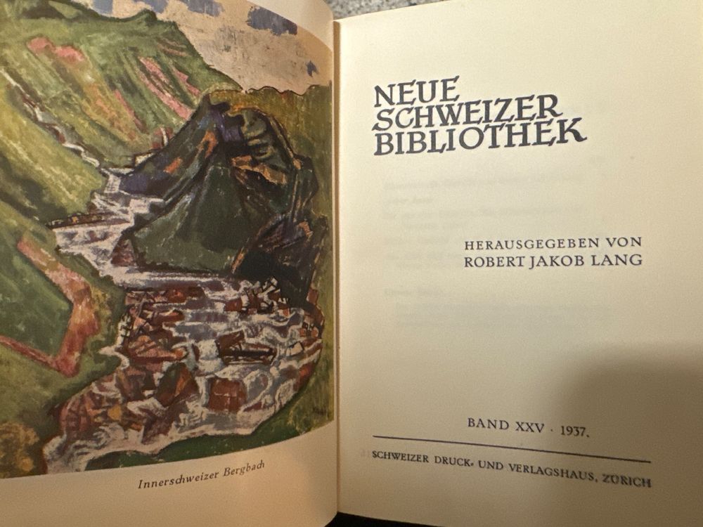Neue Schweizer Bibliothek. Band 25. | Kaufen auf Ricardo