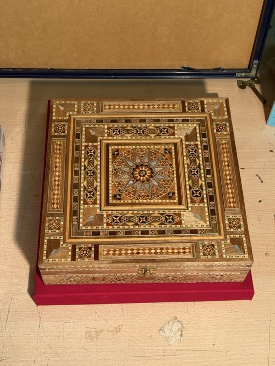 Vintage Syrian Inlaid Mosaic Wooden Box - Unique Design (D'occasion) à ...