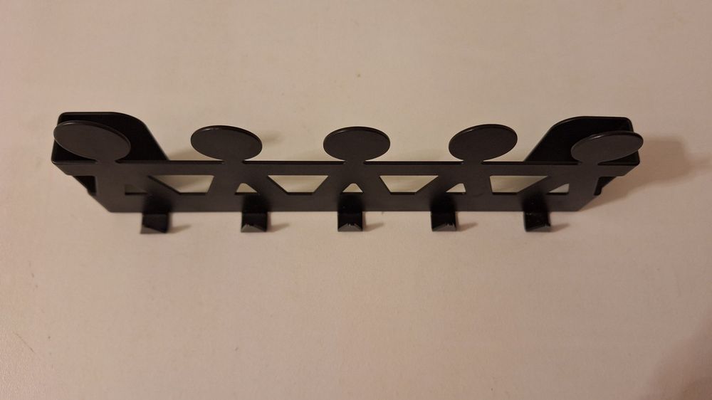 Hakenleiste , Schlüsselleiste Metall Alessi schwarz matt (Gebraucht) in ...