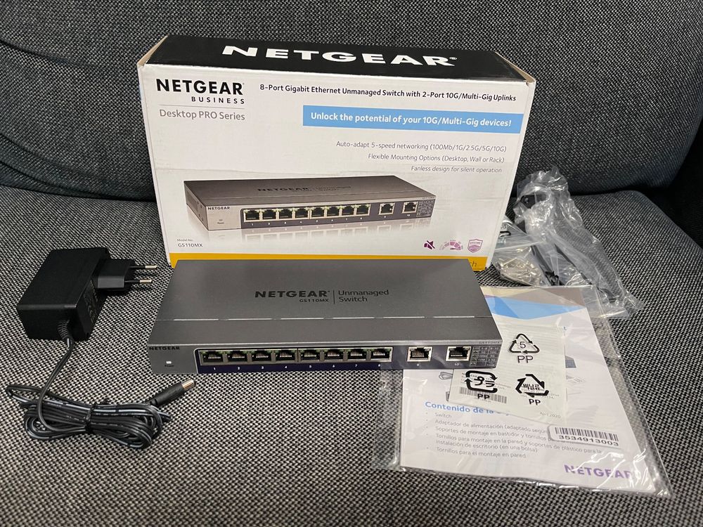 Netgear GS110MX-100PES - 10 Port-Switch, 2x 10GbE, 8x 1GbE (Gebraucht ...