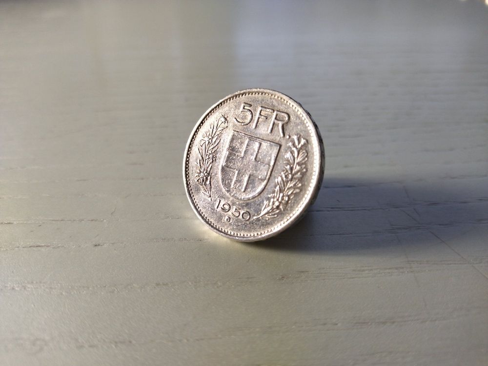 MÜNZE 1965 5 FRANKEN HELVETIA SCHWEIZ (Gebraucht) in Zug für CHF 9 – mit Lieferung auf Ricardo ...