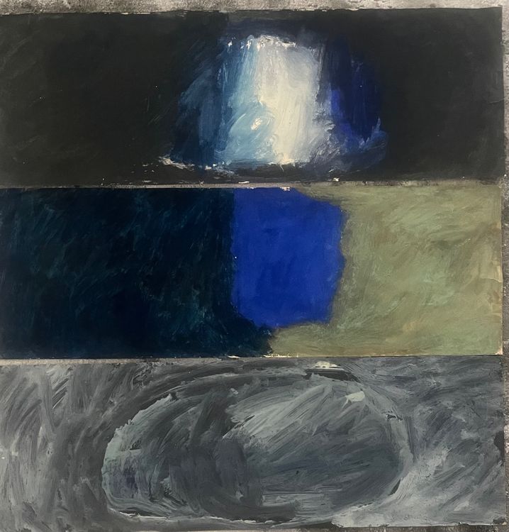 3x Abstrakte Mischtechnik aus Galleri Nachlass | Kaufen auf Ricardo