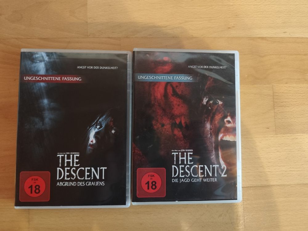 2 DVDs The Descent 1+2 Horrorfilme ungeschnitten (Gebraucht) in Bärau ...