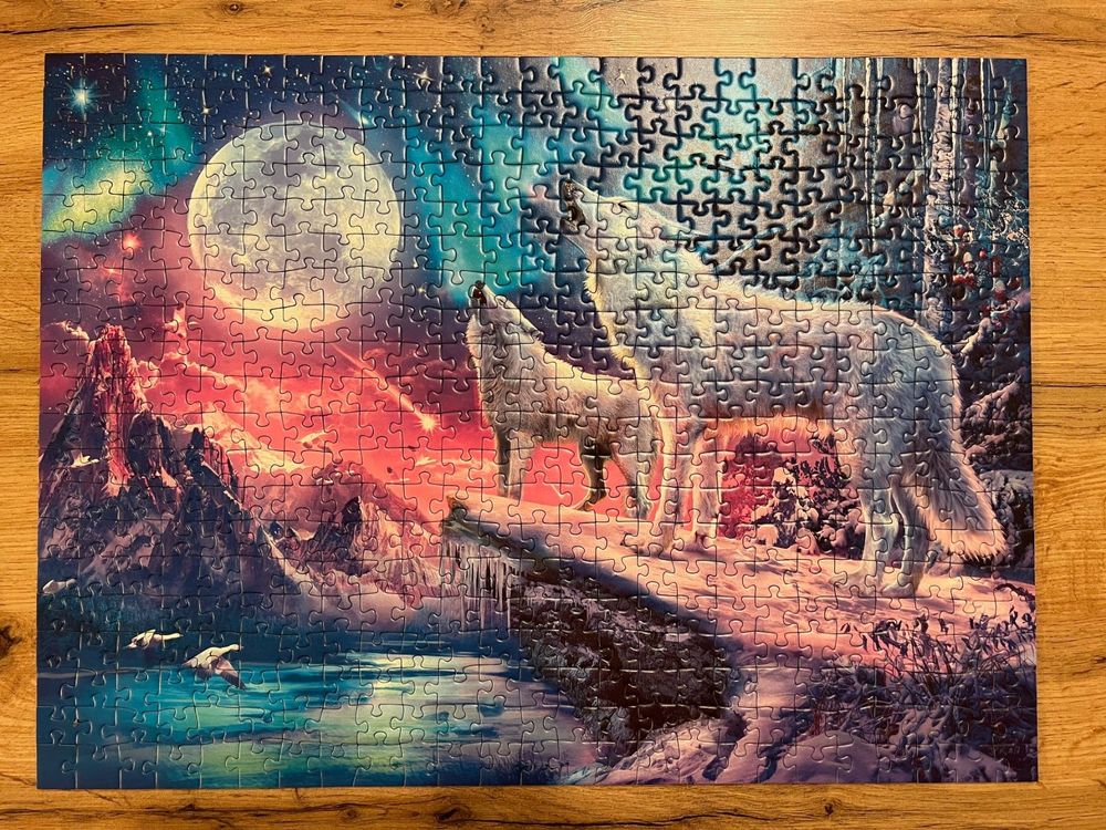 Ravensburger Puzzle ``Wolf im Nordlicht´´ 500 Stück (Gebraucht) in ...