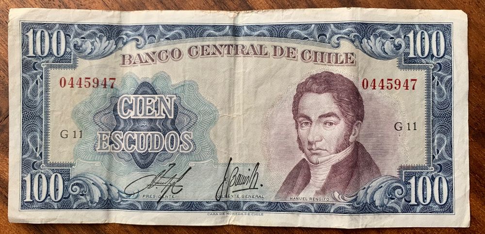 Banknote Chile 100 Escudos (Gebraucht) in für CHF 3.4 – mit Lieferung ...