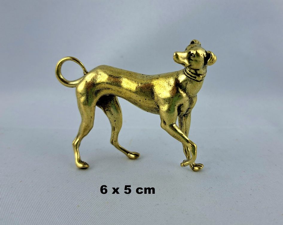 WINDHUND - Messing Figur - 6x5cm | Kaufen auf Ricardo