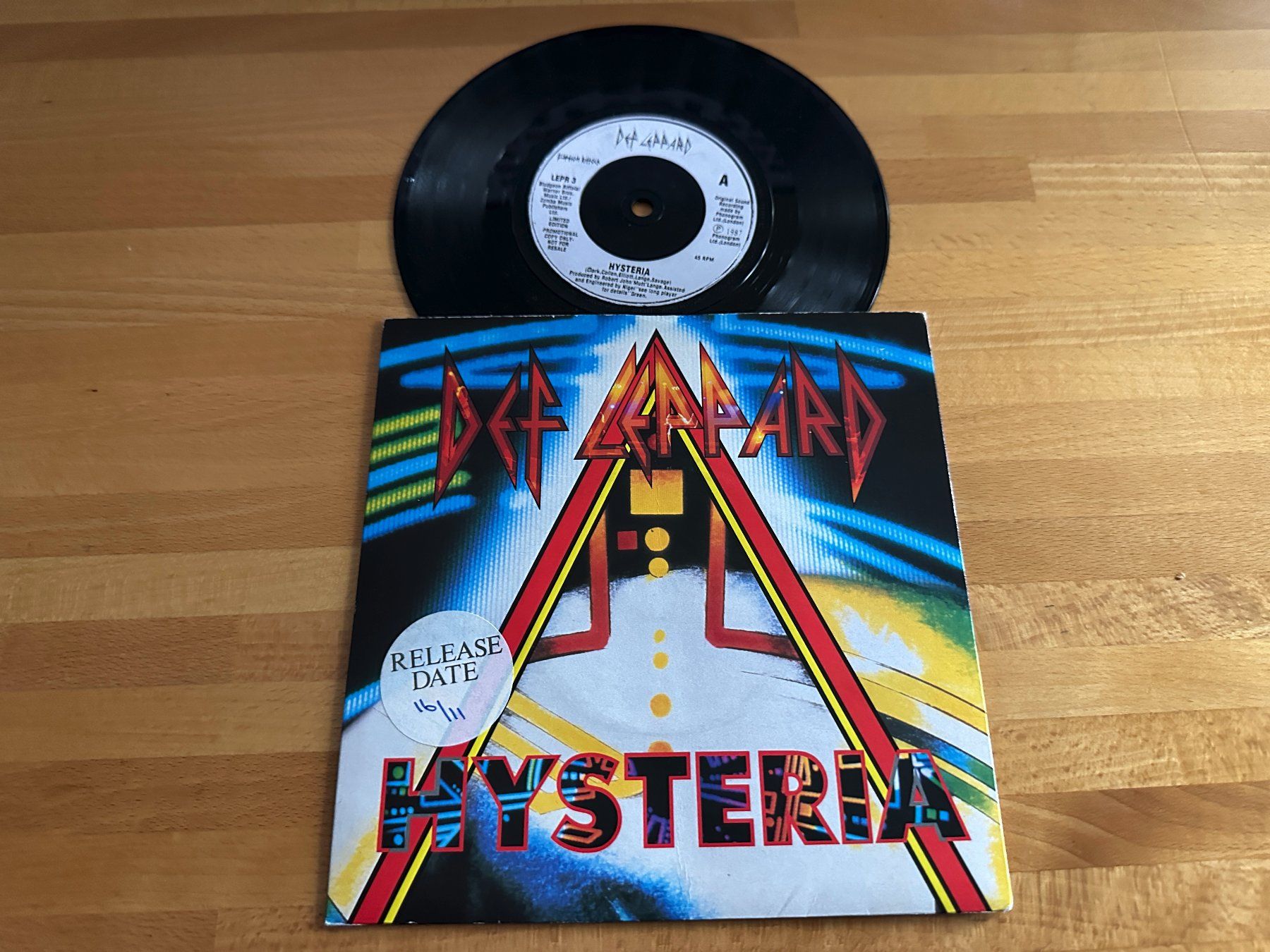 DEF LEPPARD rare tolle Single Hysteria Rock Kult Top Sticker (Gebraucht ...