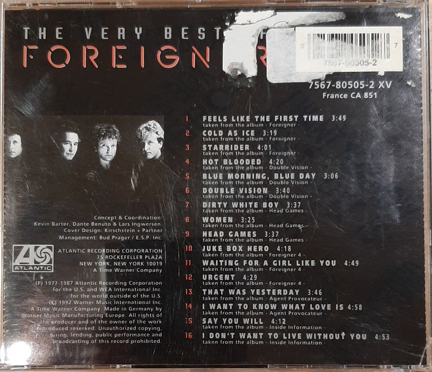 Foreigner - The Very Best Of, USA Rock CD Album 1993 | Kaufen auf Ricardo