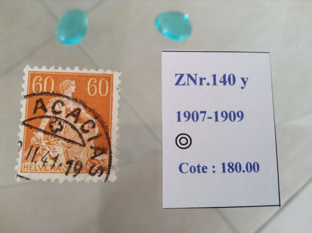 HELVETIA ZNr 140 y 180.- n° 67 (Gebraucht) in Sonceboz-Sombeval für CHF 5 – mit Lieferung auf ...