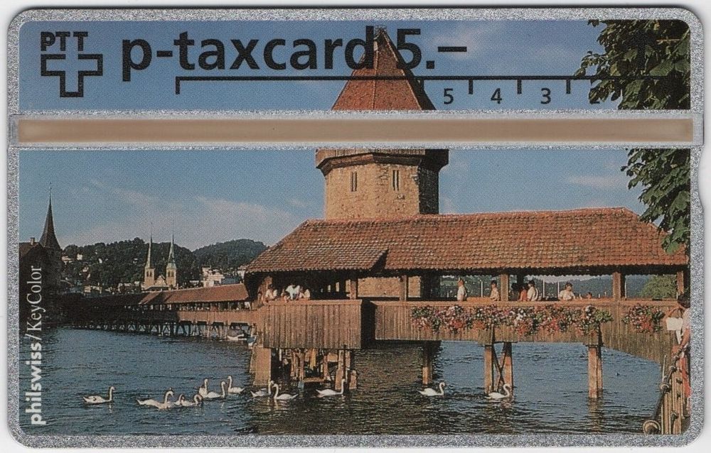 5 CHF Kapellbrücke Luzern - seltene Firmen Taxcard (Neu (gemäss Beschreibung)) in Eglisau für ...