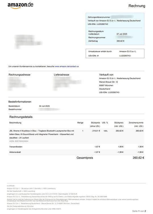 JBL Xtreme 4 blau + Tasche (Hard Case) (Gebraucht) in Schaffhausen für ...