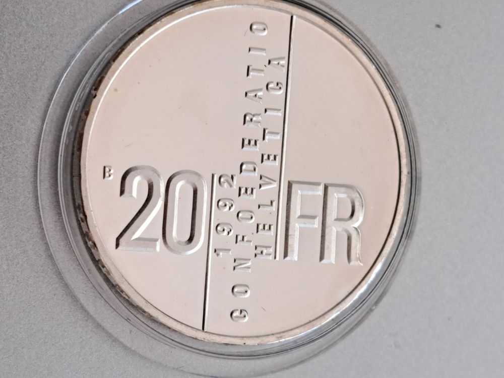 20 Fr. Gedenkmünze 1992 Gertrud Kurz (PP) (Gebraucht) in Bazenheid für ...