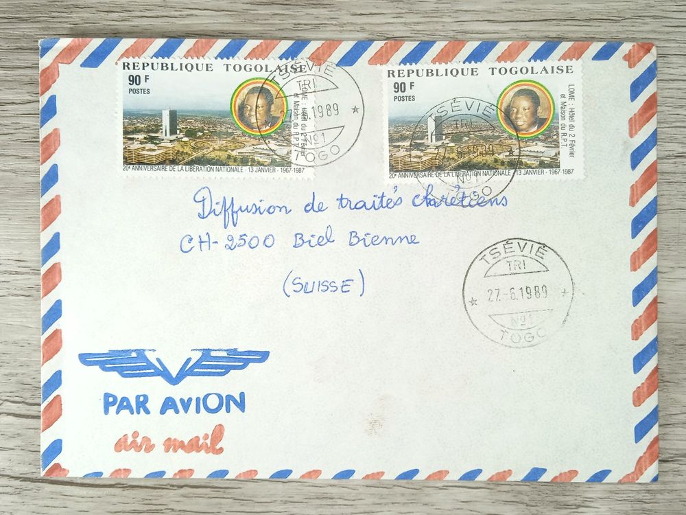 TR05 Enveloppe + Timbre Togo 1989 | Kaufen auf Ricardo