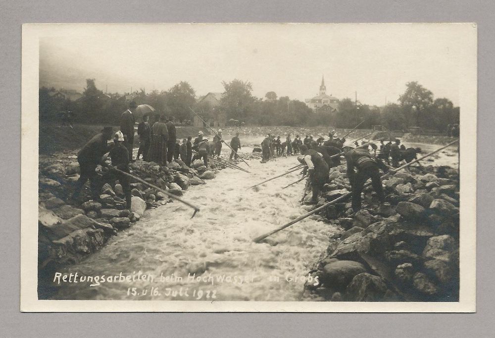 GRABS, RETTUNGSARBEITEN HOCHWASSER 1922 | Kaufen auf Ricardo