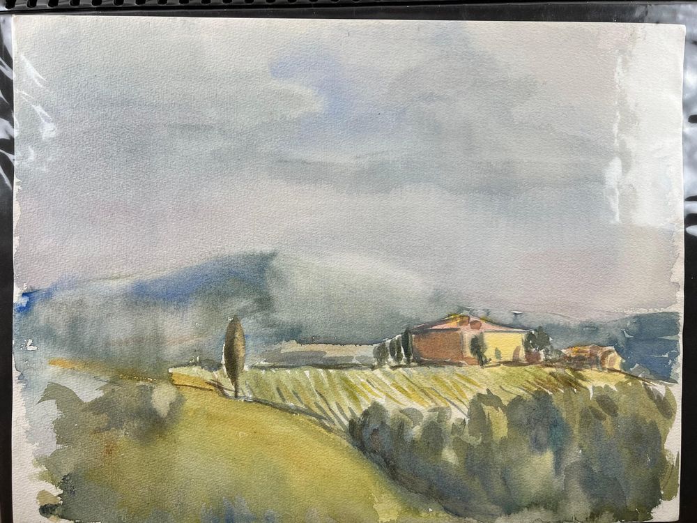 Dorflandschaft Aquarell | Kaufen auf Ricardo