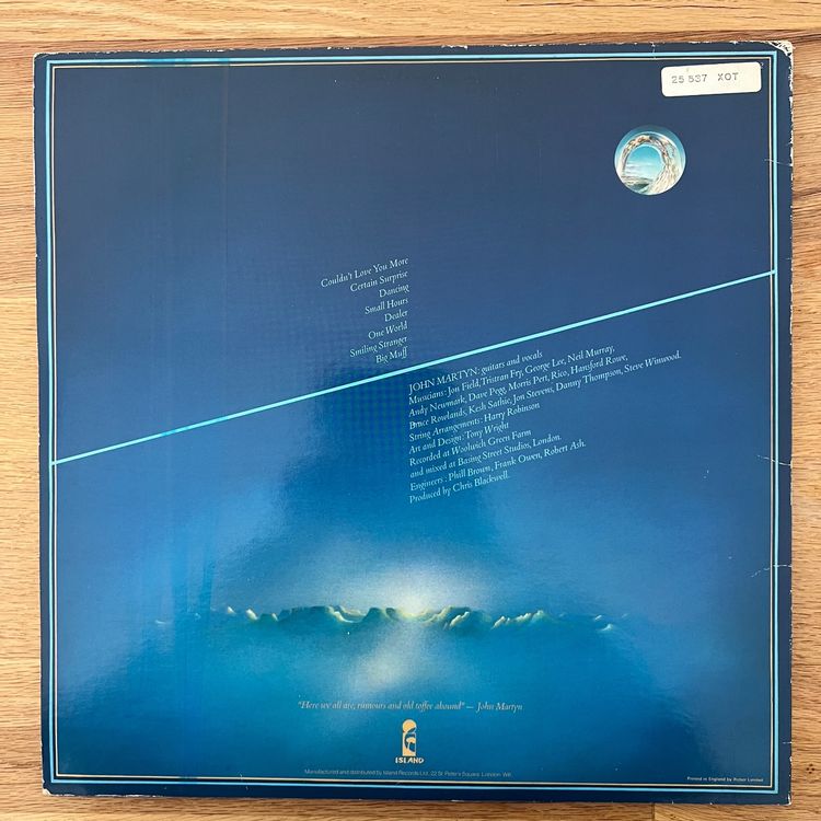 John Martyn - One World / 1. UK-Press. 1977 (Gebraucht) in Gais für CHF ...