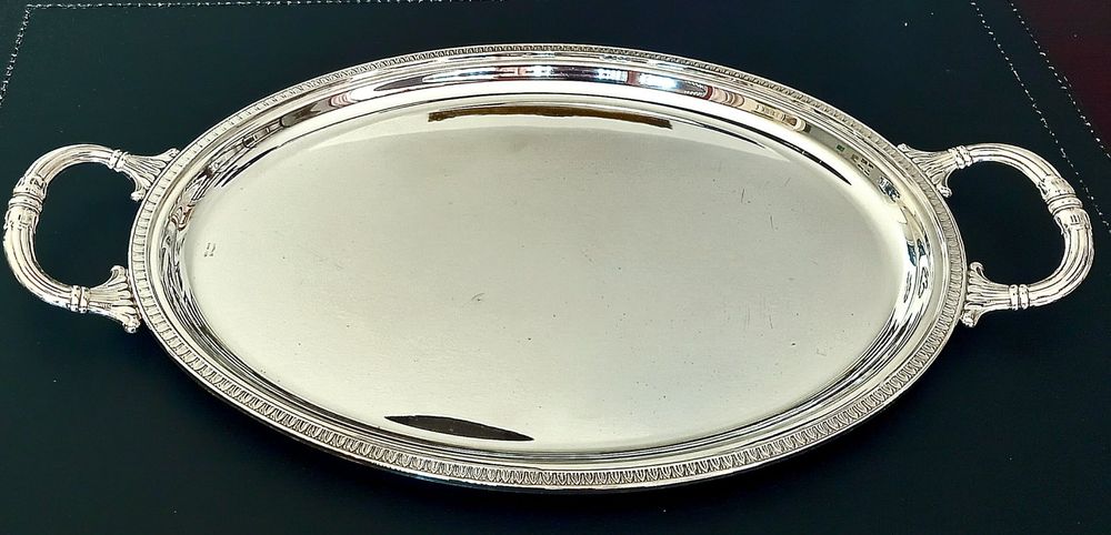 Greggio Silbertablett Silber 800 Italien Malmaison Palmetten | Kaufen ...