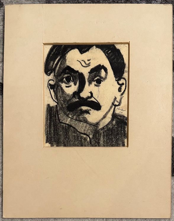 Willy Sutter (1918-2002) Portrait Zeichnung | Kaufen auf Ricardo