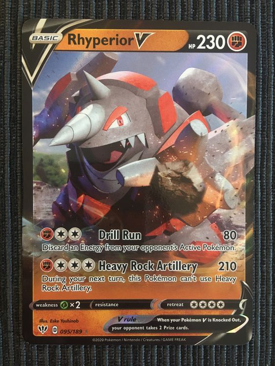 Pokemon Rhyperior V darkness ablaze Englisch (Neu (gemäss Beschreibung ...