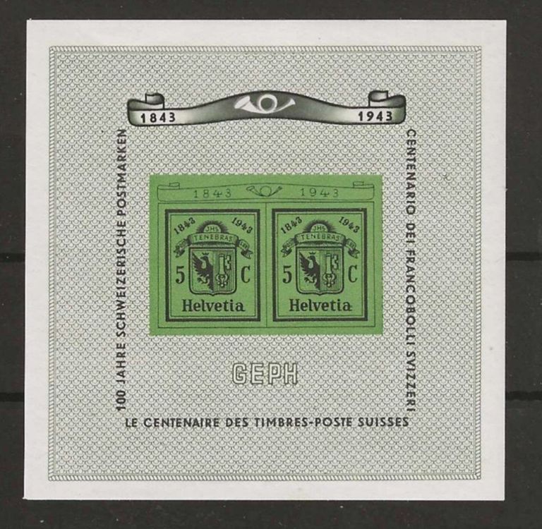 1943 : Genfer Block W18 - postfrisch ** | Kaufen auf Ricardo