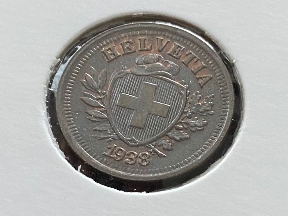 Schweiz 1 Rappen 1938 unz ++ dunkle Perlmutt Patina ++ (Neu (gemäss Beschreibung)) in Speicher ...
