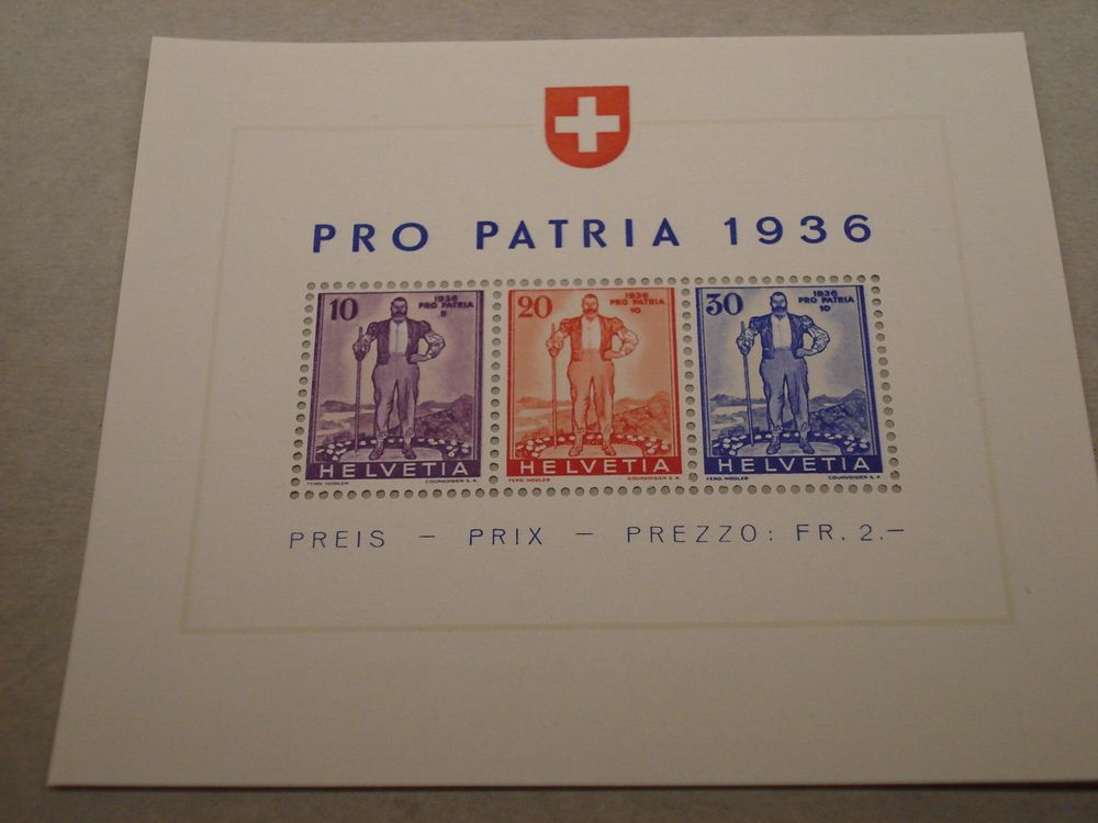 Block Pro Patria 1936 ** (Gebraucht) in Niederwil AG für CHF 16.2 – mit Lieferung auf Ricardo kaufen