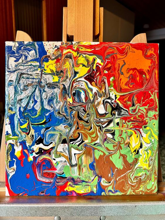 Acrylic pouring auf Leinwand | Kaufen auf Ricardo