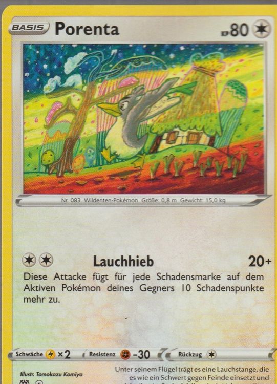 TCG POKEMON Strahlende Sterne DE BRS 115 Porenta | Kaufen auf Ricardo