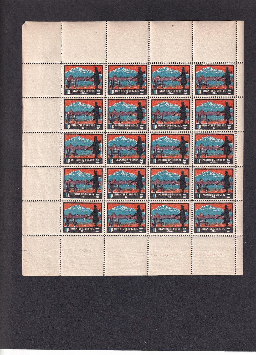 4. Division 1. Weltkrieg: Nr. 6 ganzer Bogen (Neu (gemäss Beschreibung ...