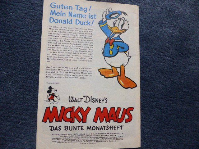 Micky Maus Heft,1951,Flugzeug,Goofy,Donald,Walt Disney,Repro (Gebraucht ...