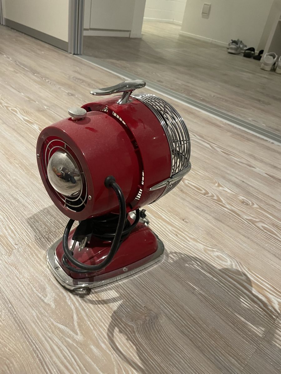 Mini Ventilator Retro-Look, rot, Durchmesser 15cm (Neu (gemäss ...
