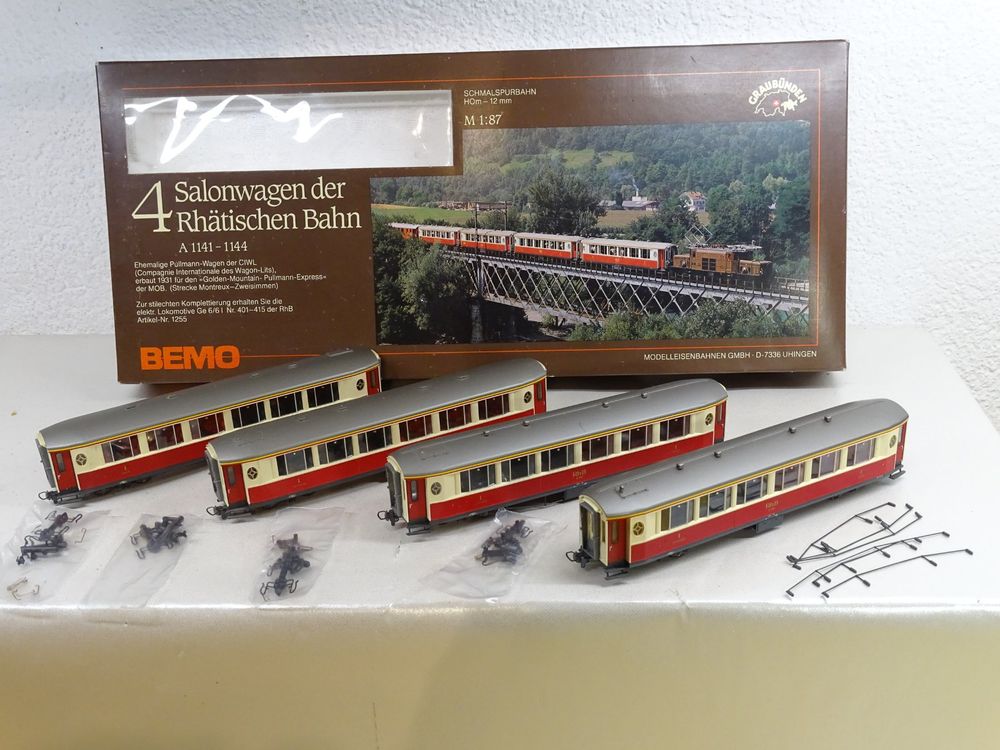Bemo 3272/S RhB Salonwagen Set, 4 teilig, H0m, OVP | Kaufen auf Ricardo