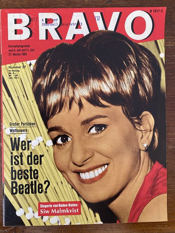 Bravo Zeitschrift Juli 1964, Beatles, Götz George, (Gebraucht) in Sempach für CHF 10 – mit ...